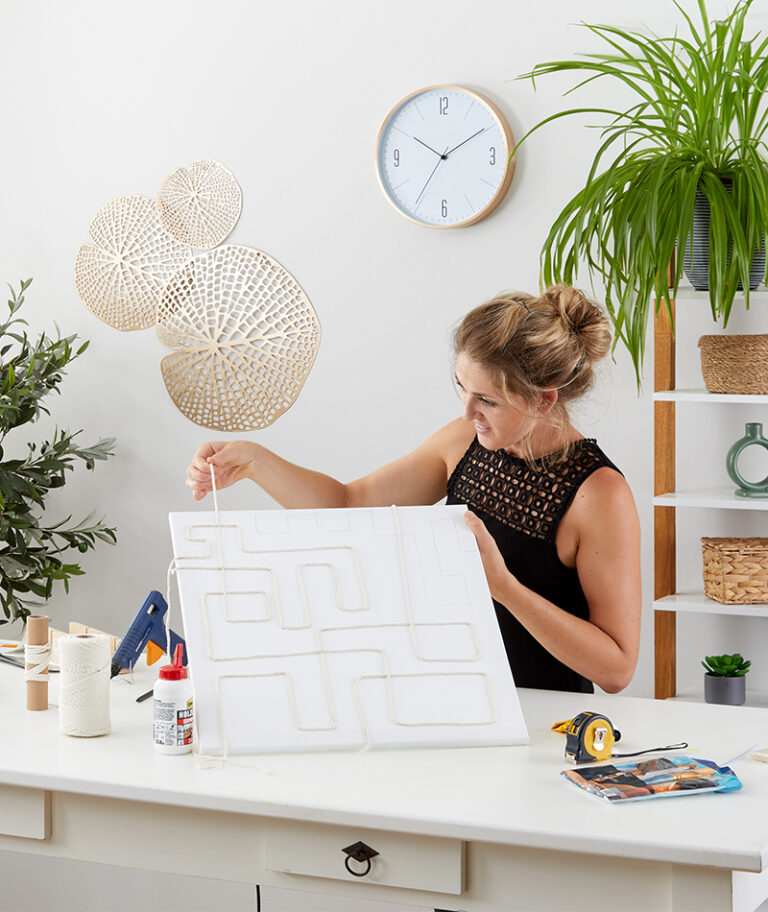 Leinwand mit Garn gestalten - mömax blog