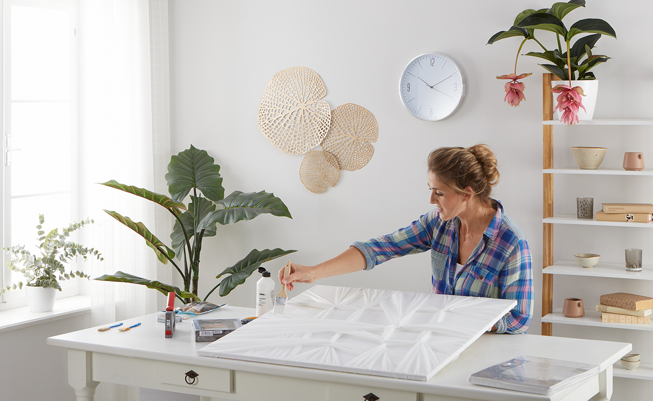 Leinwand mit Stoff gestalten - mömax blog